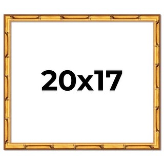 20x17 Frame Gold Bamboo Solid Wood Picture Frame | 1 Inch Moulding - Bed Bath & Beyond - 38032242